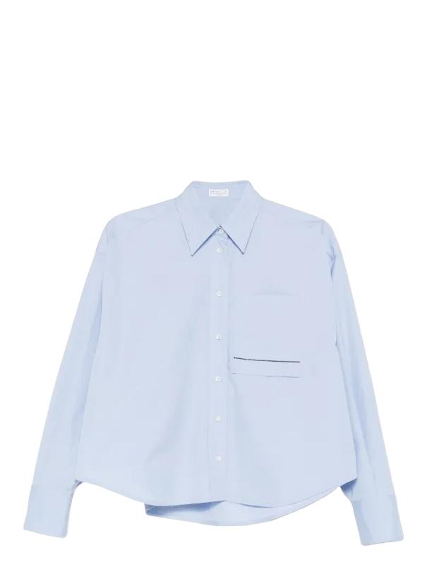 BRUNELLO CUCINELLI Brunello Cucinelli Monili Trim Button-Up Shirt